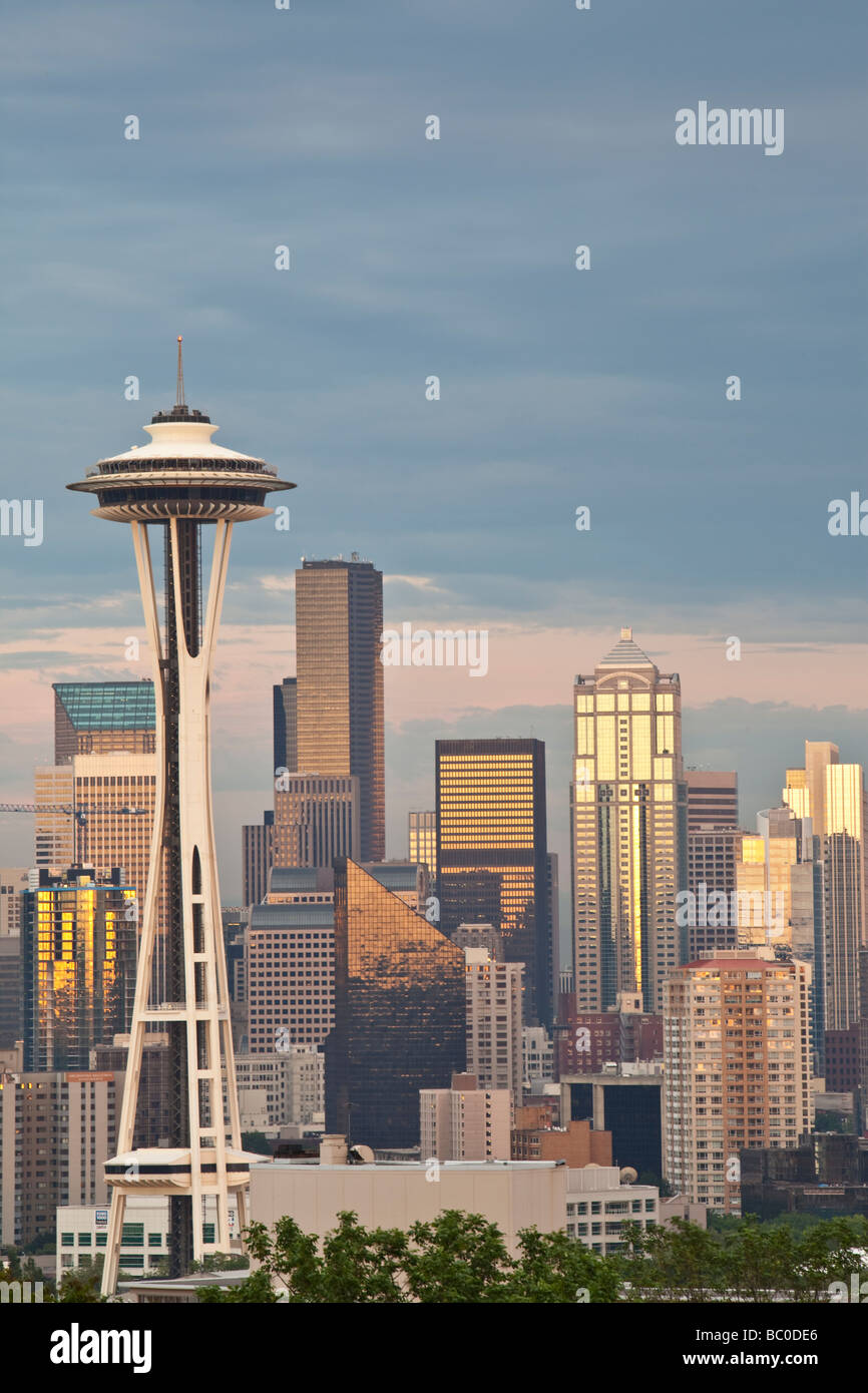 Panoramic view of Seattle skyline from Kerry park WA USA Stock Photo ...