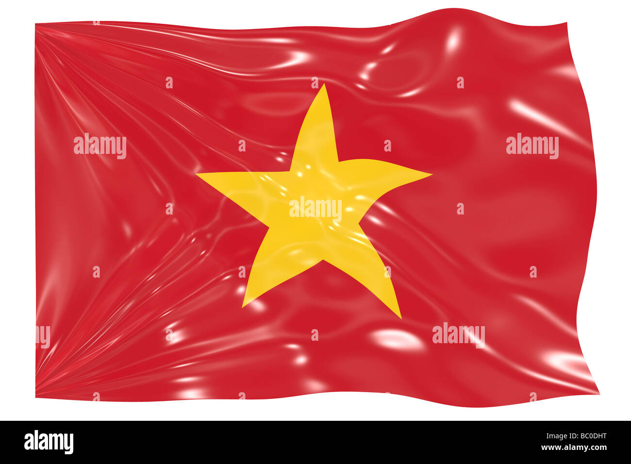 Isolated vietnam flag waving hi-res stock photography and images - Alamy
