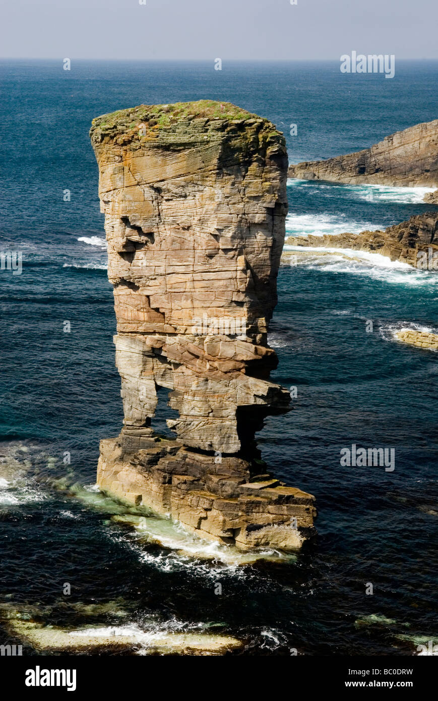 Yesnaby Castle a sea stack on the Coast of Mainland Orkney islands ...