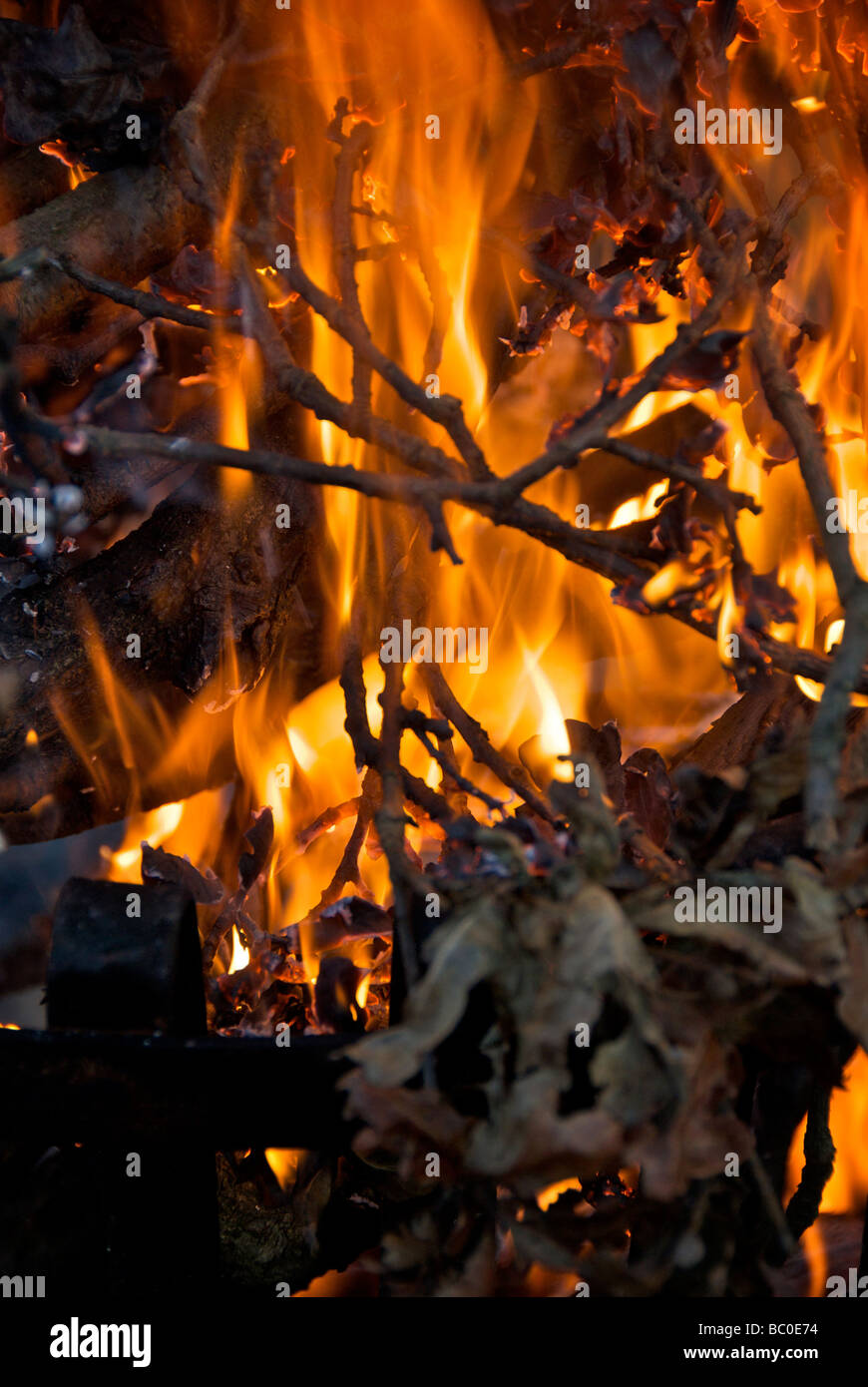 Brazier Fire Flames Stock Photo - Alamy