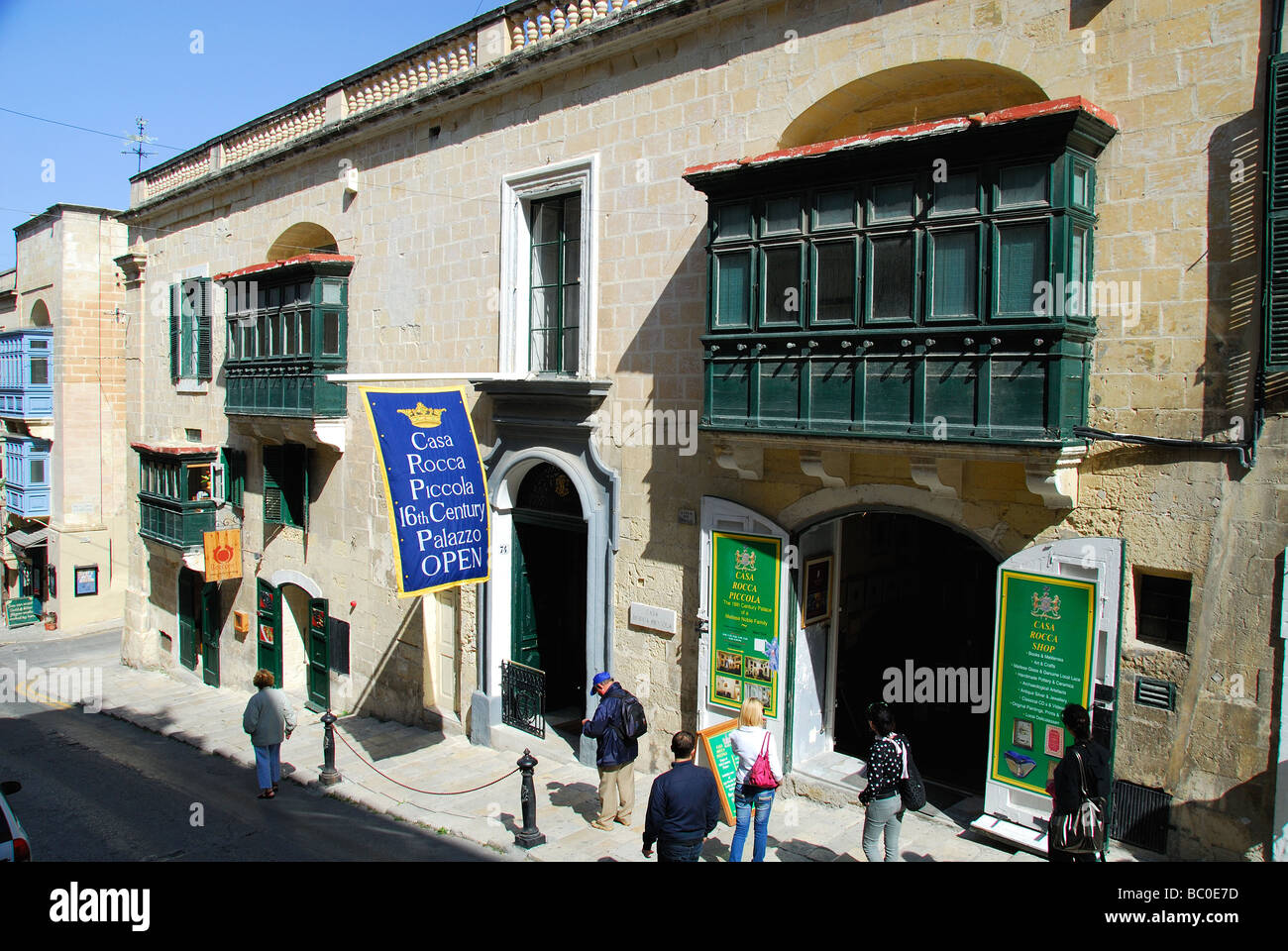 VALLETTA, MALTA. The Casa Rocca Piccola on Republic Street. 2009 Stock ...