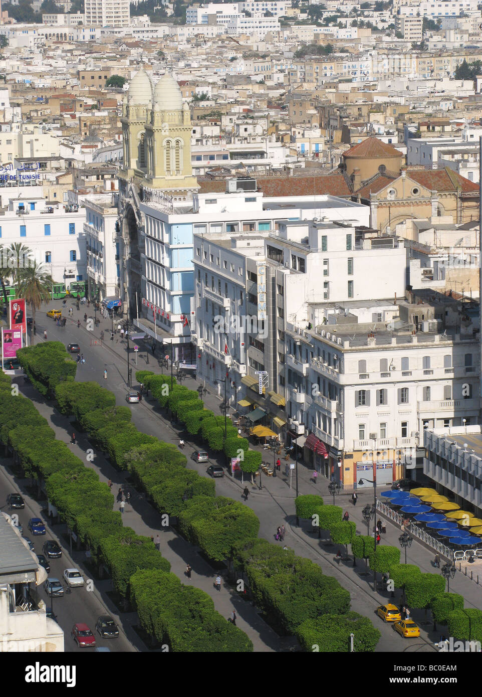 Tunis tunisia view over avenue hi-res stock photography and images - Alamy
