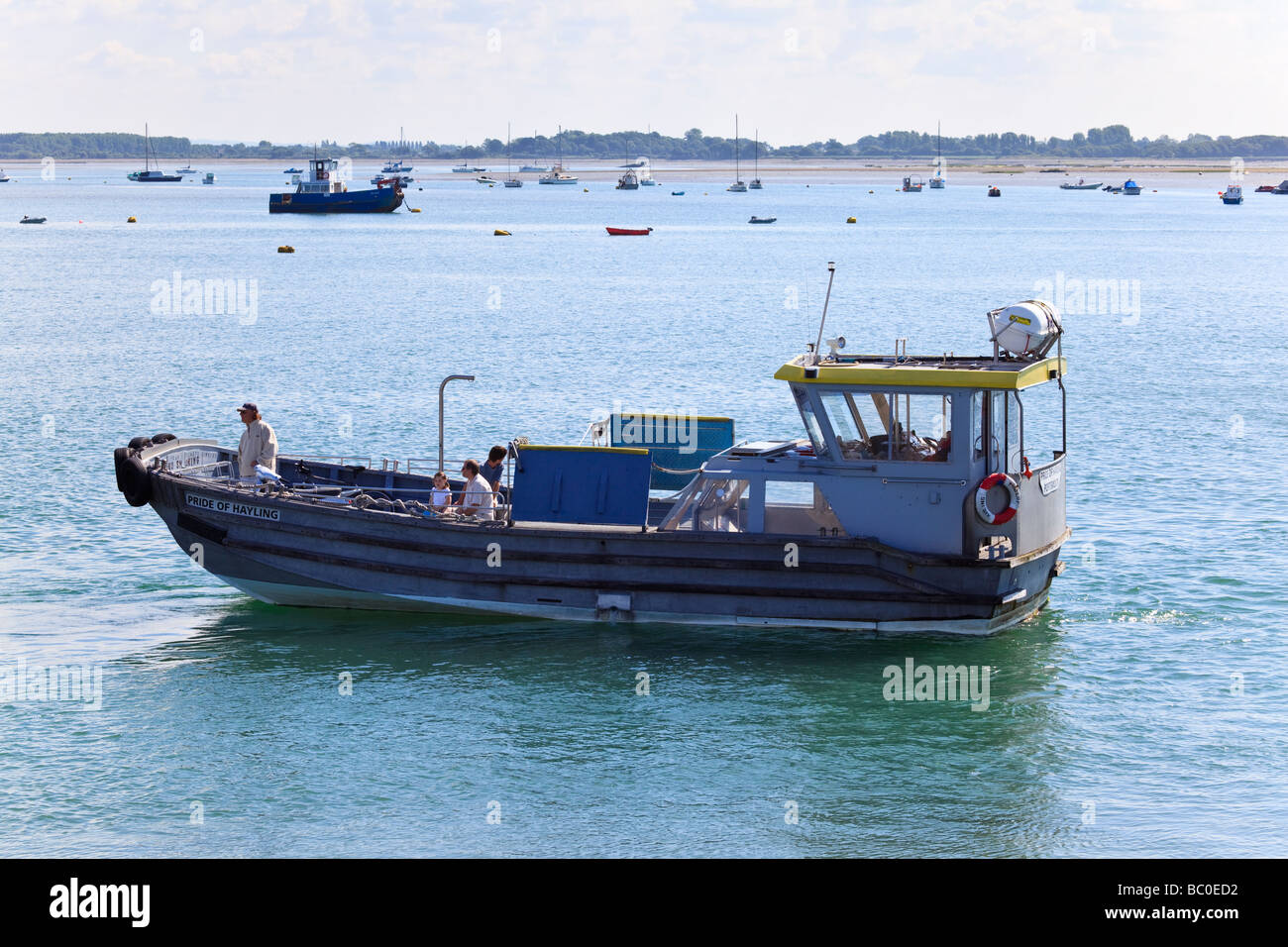 The Hayling Island Ferry arrives at Eastney with passengers Hampshire ...