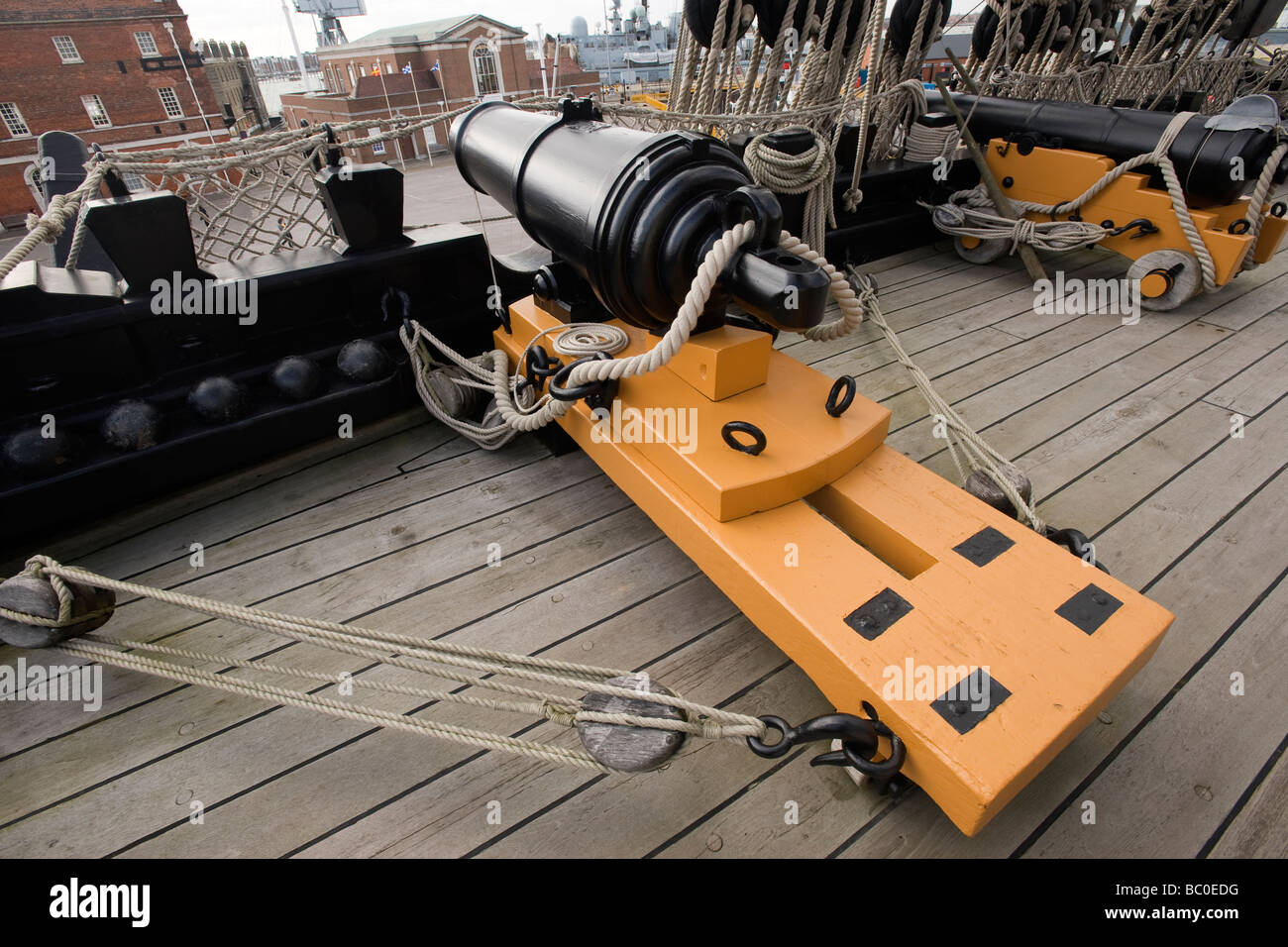 HMS Victory, launched 1765, historic flagship of Lord Nelson at the ...