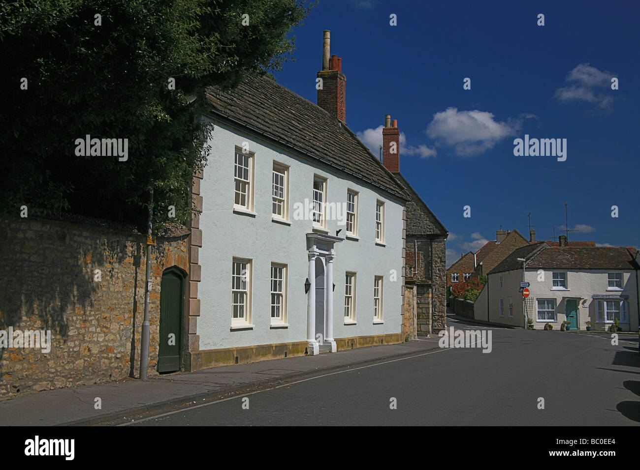 Colourful town house in Long Street in Sherborne, Dorset, England, UK ...