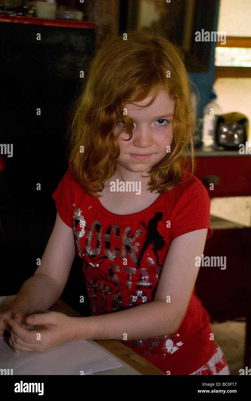 young red haired girl Stock Photo - Alamy