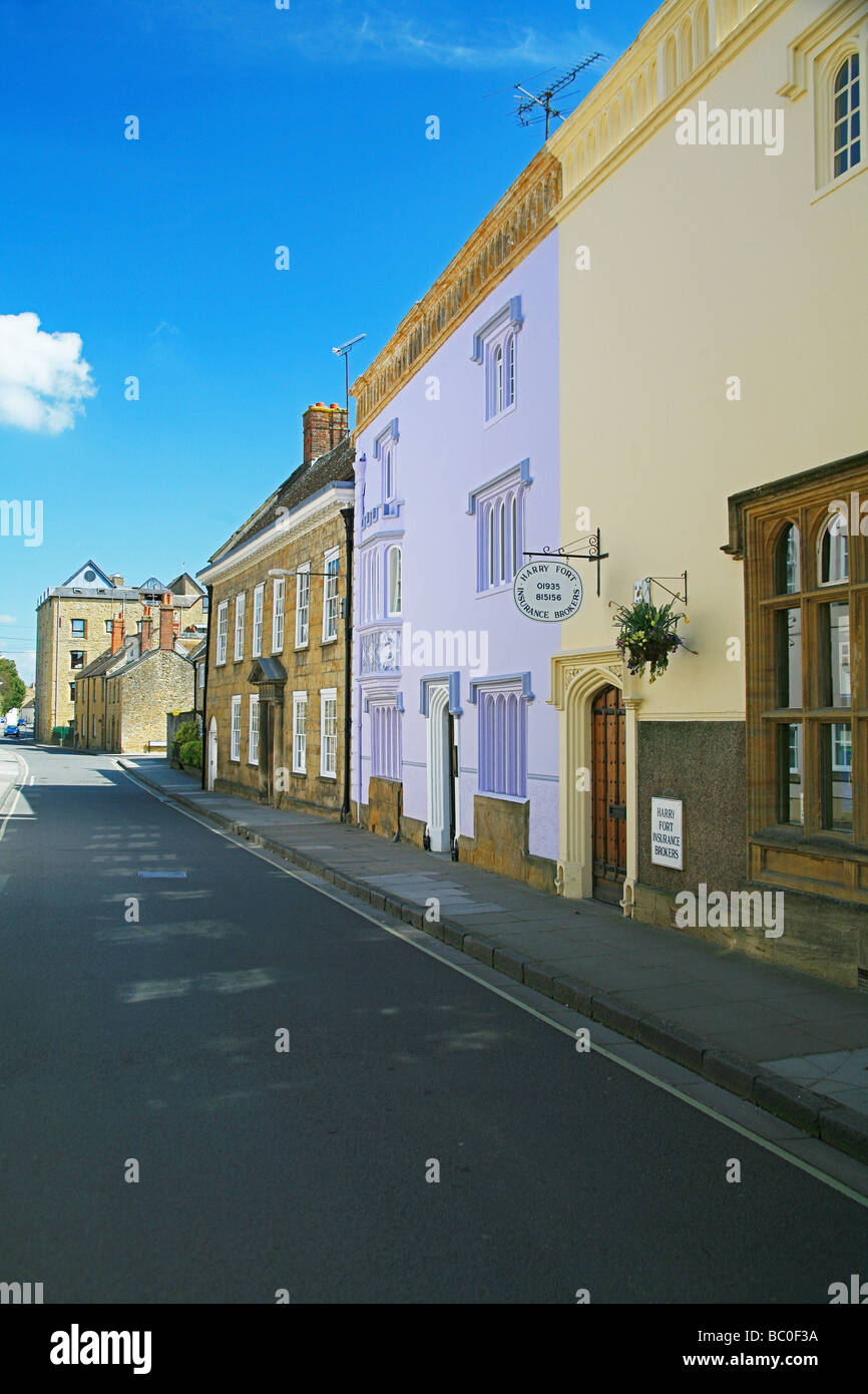 Looking along Long Street in Sherborne, Dorset, England, UK Stock Photo ...