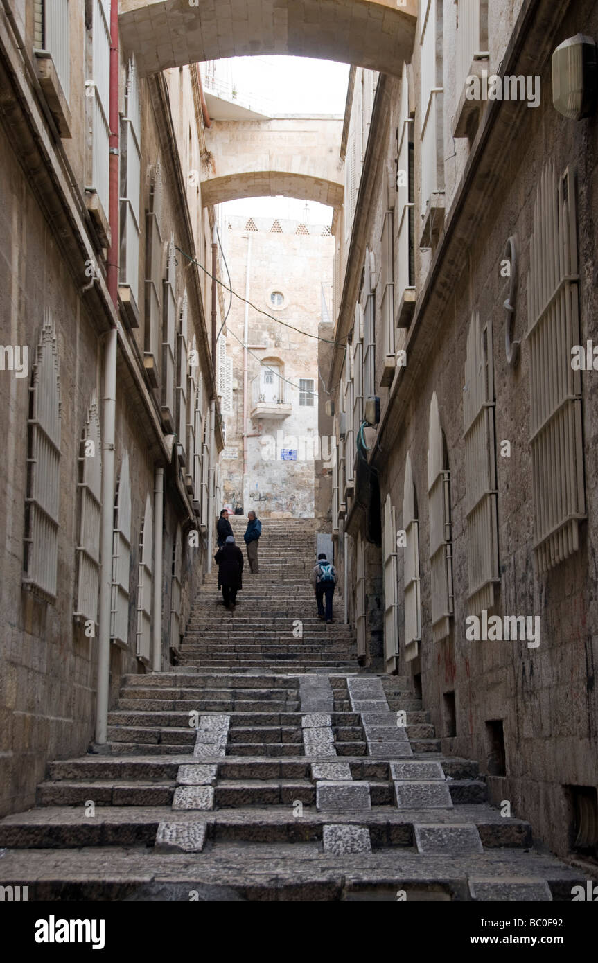 Jerusalem old streets Israel Stock Photo - Alamy