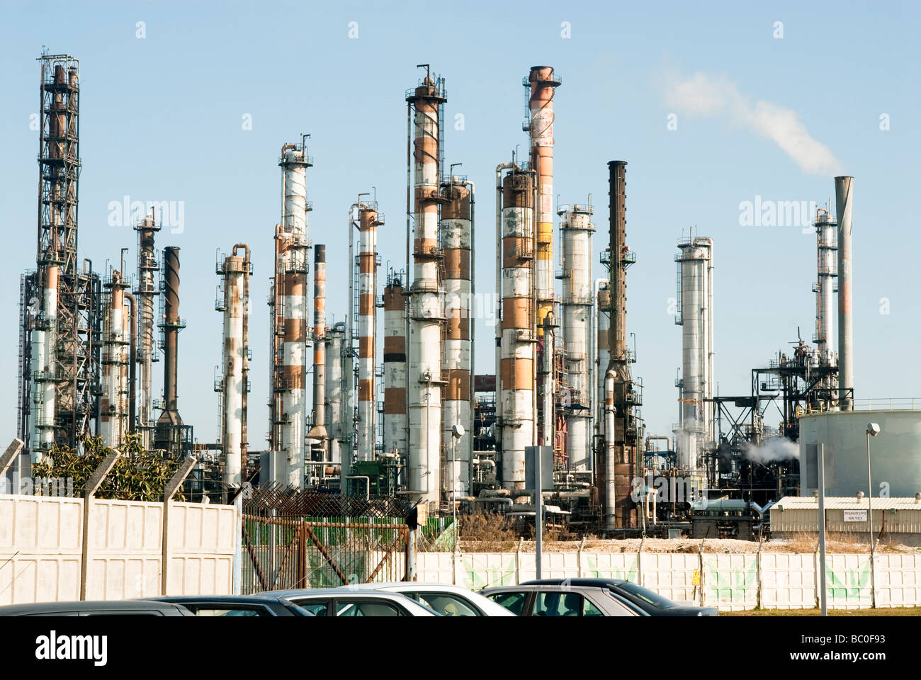 Israel Haifa Petrochemical factory Stock Photo - Alamy