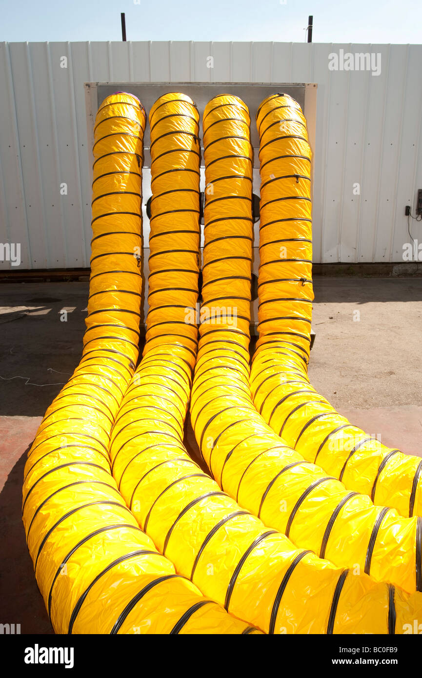Yellow Air tubes from an air compressor Stock Photo - Alamy
