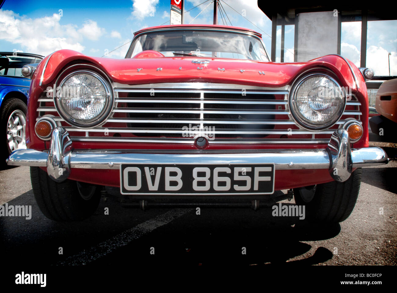 Old Triumph classic car Stock Photo - Alamy