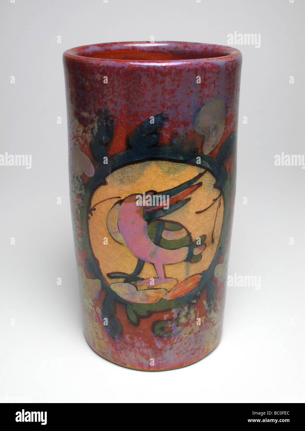 French pottery Bayeux tapestry lustre vase by Desmant circa 1910 Stock ...