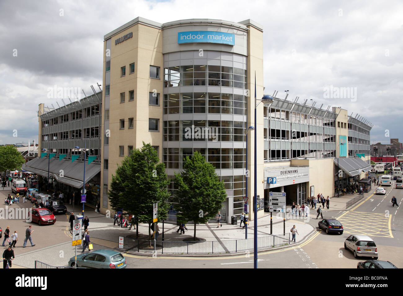 facade of the modern bullring indoor market birmingham uk Stock Photo ...