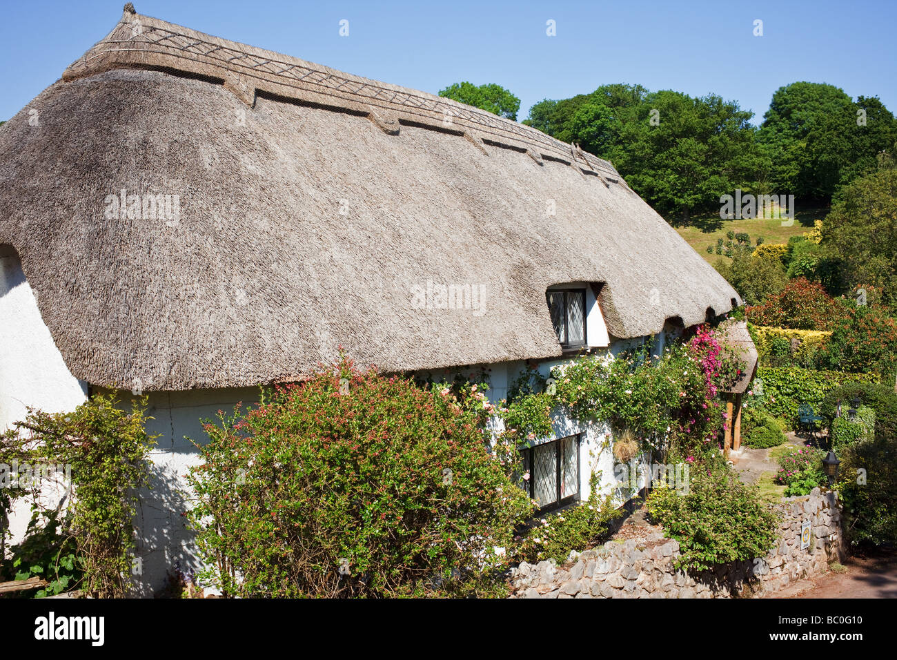 Old Thatched Cottage in the picturesque village of Coffinswell Devon UK ...