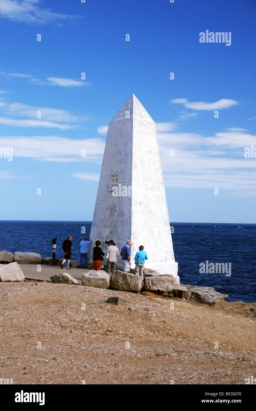 Obelisk by Portland Bill Lighthouse Stock Photo - Alamy