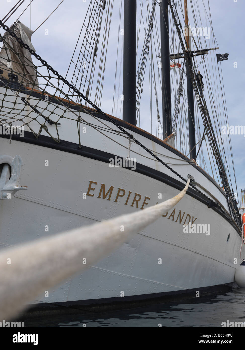 Tall ship Empire Sandy three mast topsail schooner in Toronto harbour ...