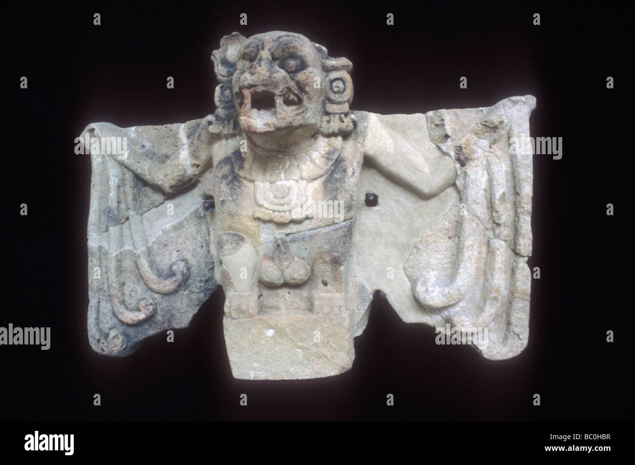 Coma Zotz or Killer Bat, emblem of the ancient Mayan city of Copan ...