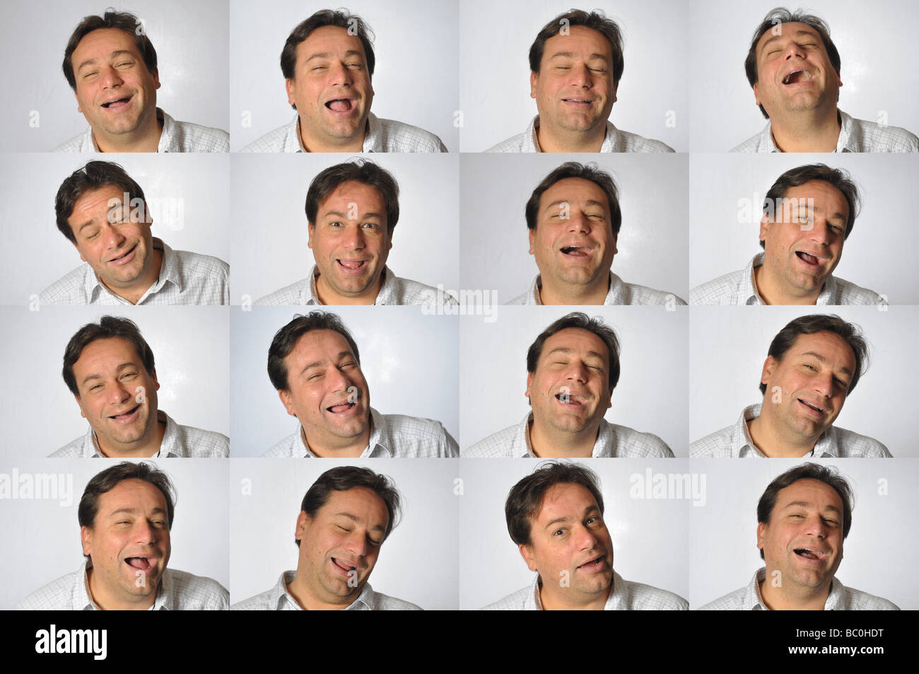 Model’s or Actor’s Set card with many different emotions for self ...