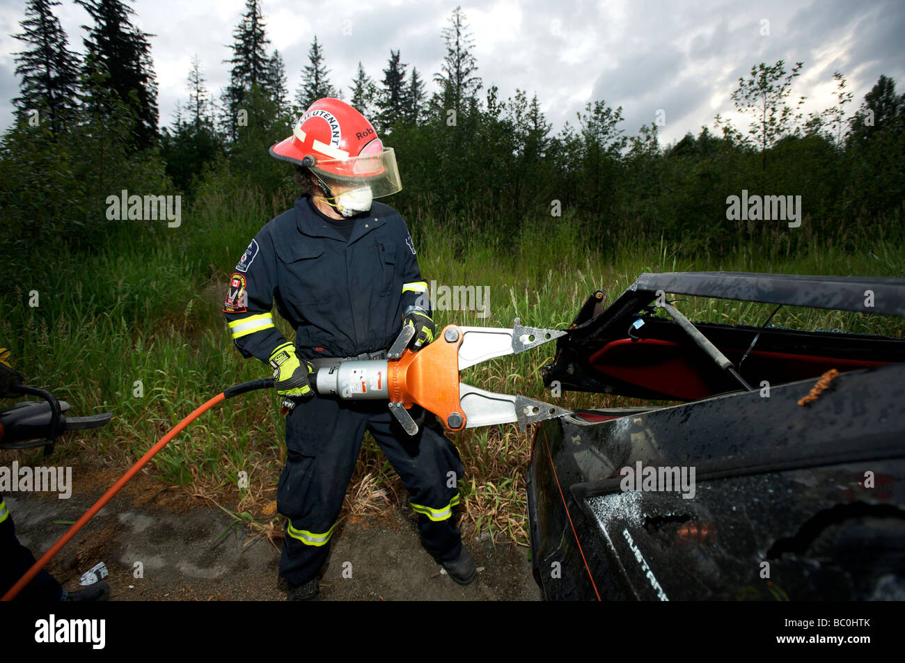 Members of the Whistler Fire Extrication team train by ripping apart ...