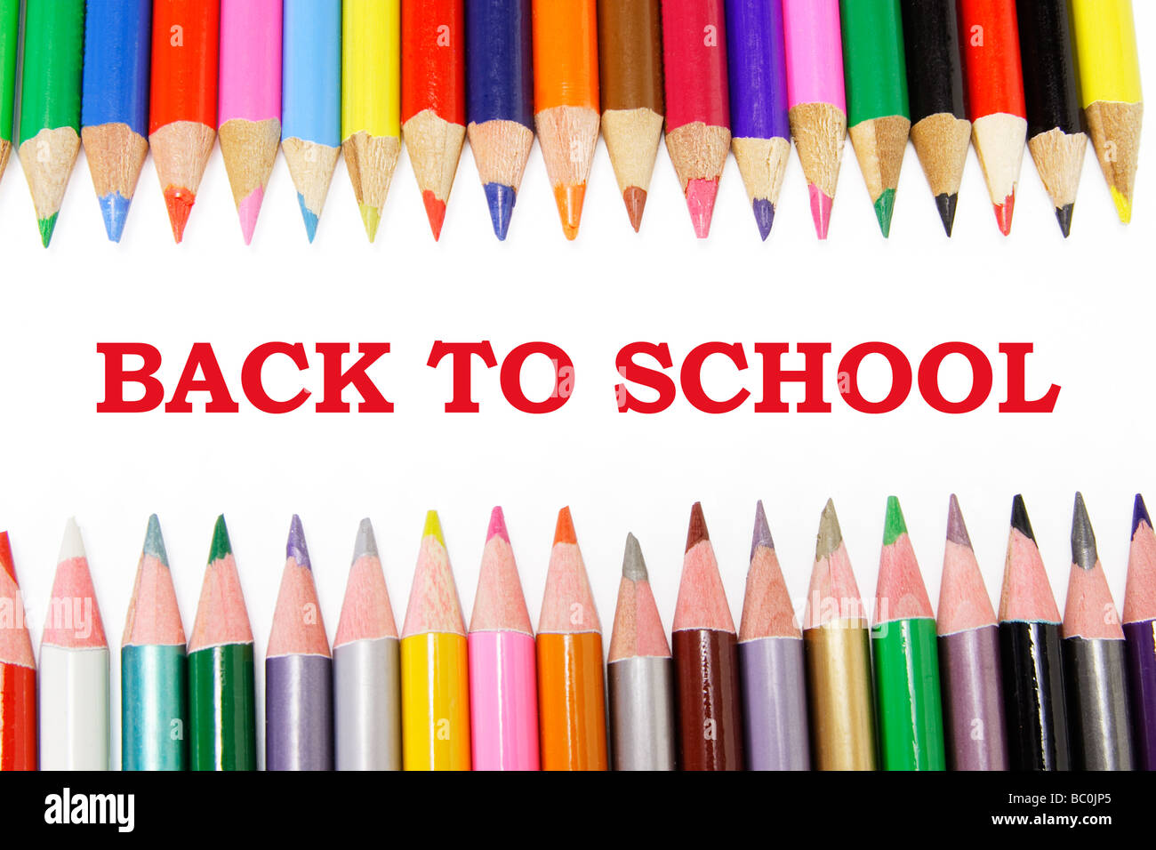 Colour Pencils and Back to School Stock Photo - Alamy