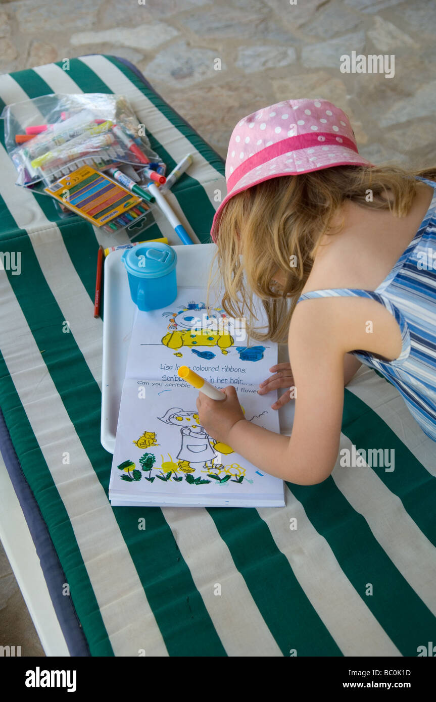 Colouring book and pencils hi-res stock photography and images - Alamy