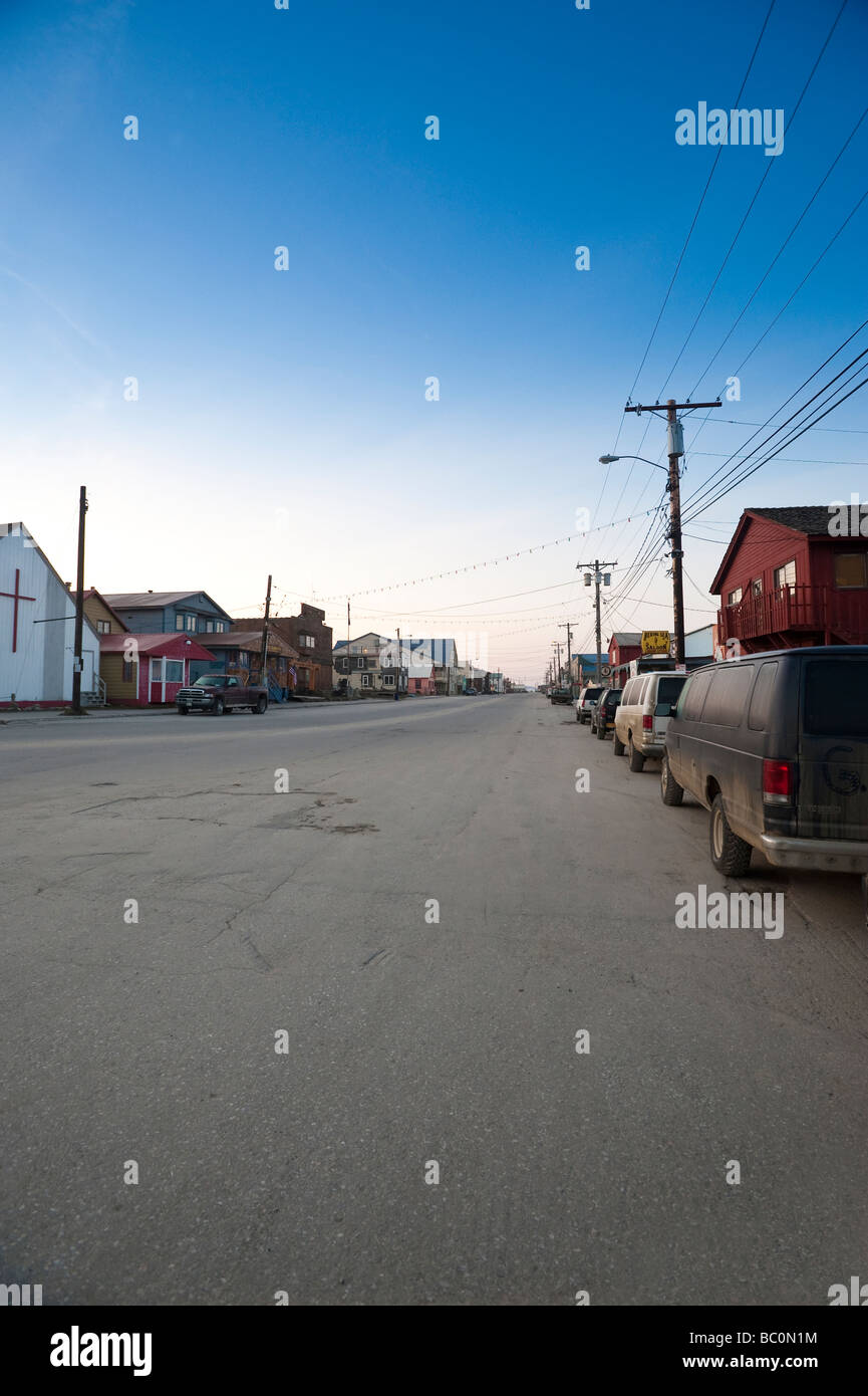FRONT STREET EARLY MORNING NOME ALASKA Stock Photo - Alamy