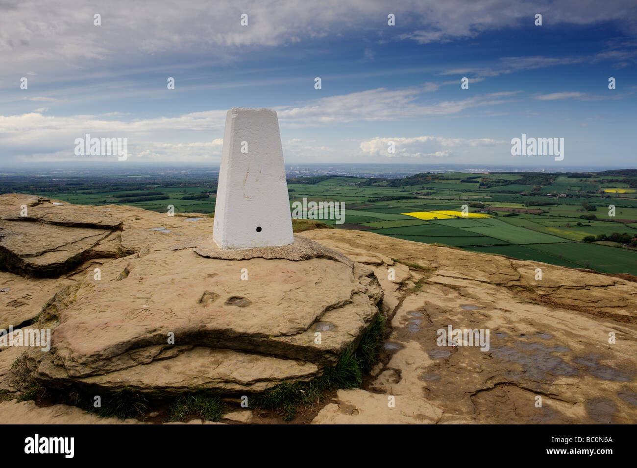 The summit of Roseberry Topping near Great Ayton, Yorkshire, England ...