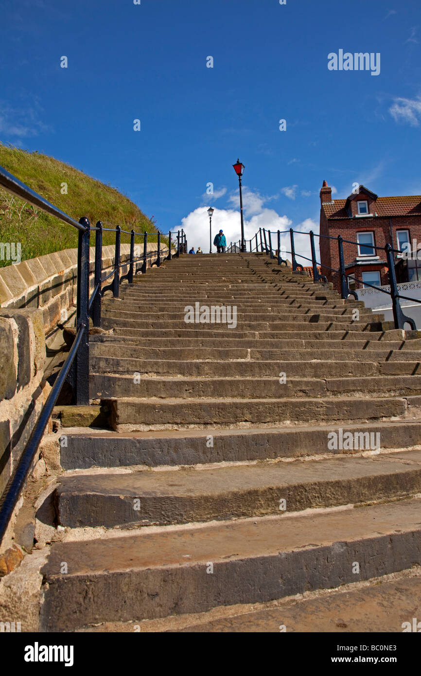 Whitby abbey steps hi-res stock photography and images - Alamy
