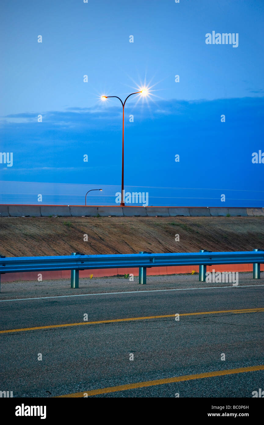 Guard rail lamp post hi-res stock photography and images - Alamy