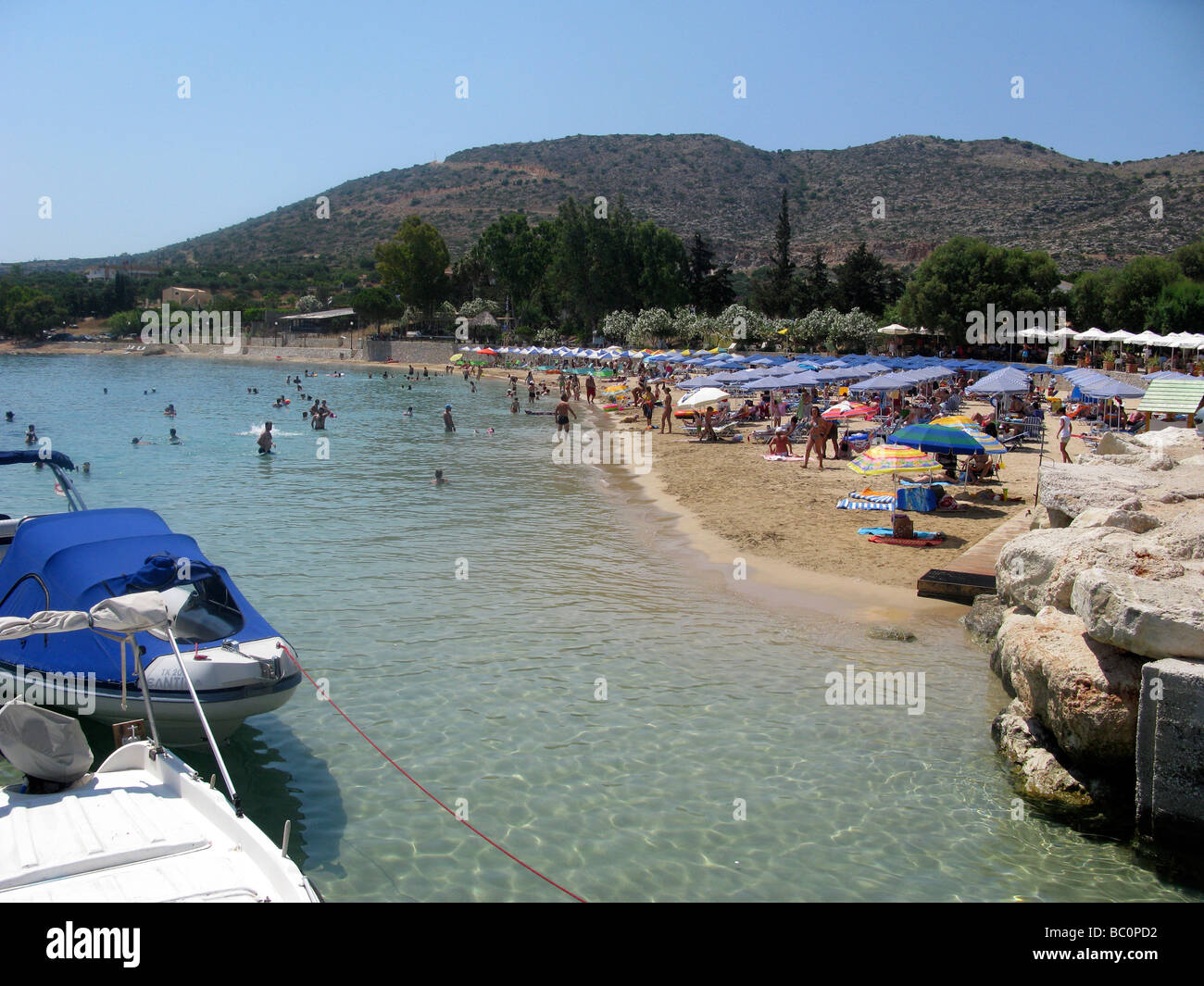 Greece West Crete Marathi Beach Akrotiri district of Chania Stock Photo ...