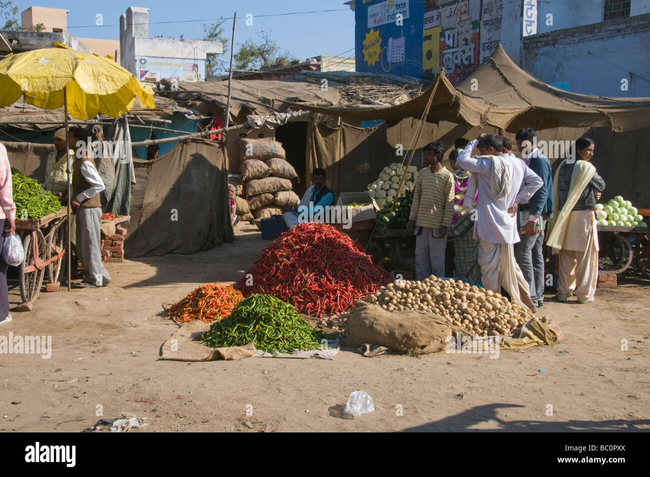 Indian Chilly Market, Agra, Uttar Pradesh, India Stock Photo - Alamy
