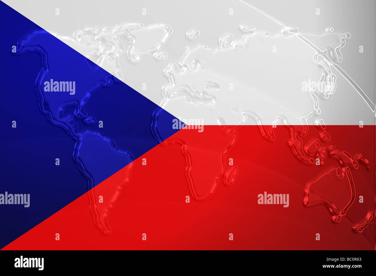 Flag of Czechoslovakia national symbol illustration clipart with world ...
