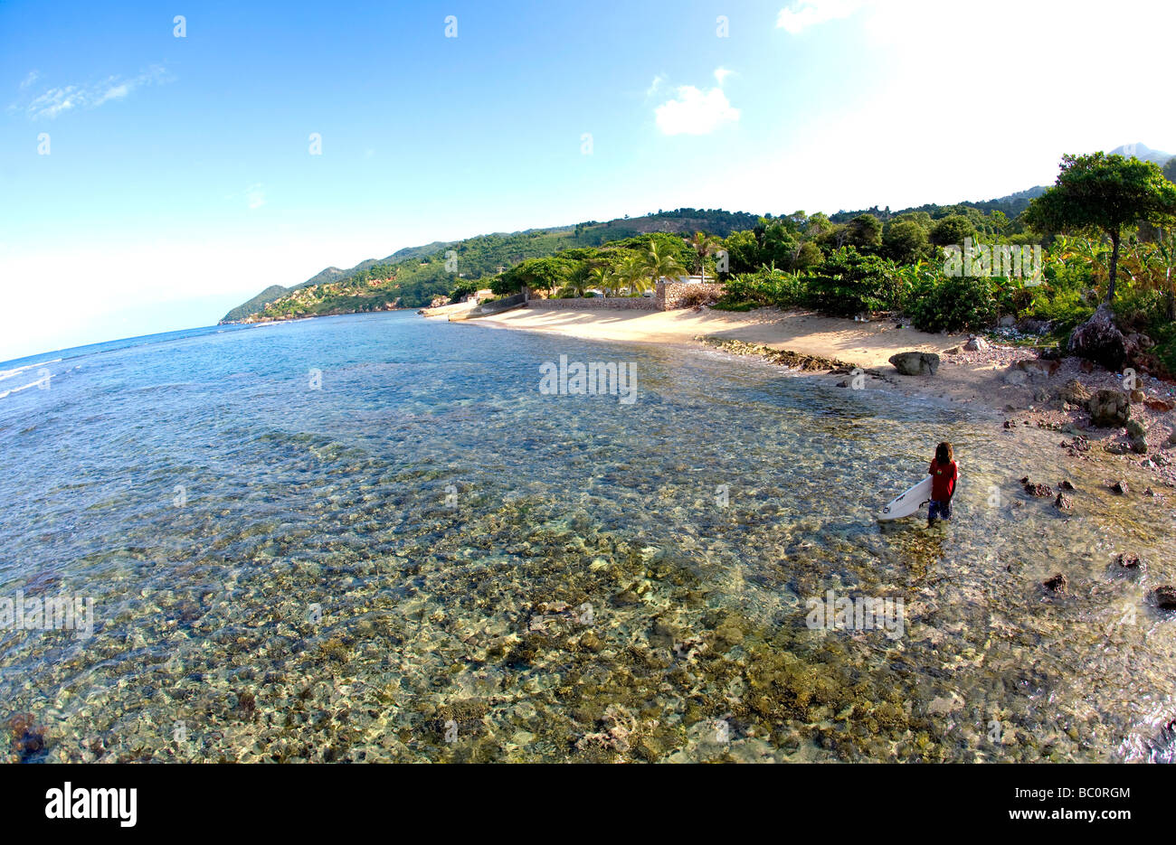 Haiti, Nord, Cap Haitien. North coast, coral reef, Atlantic Ocean Stock ...