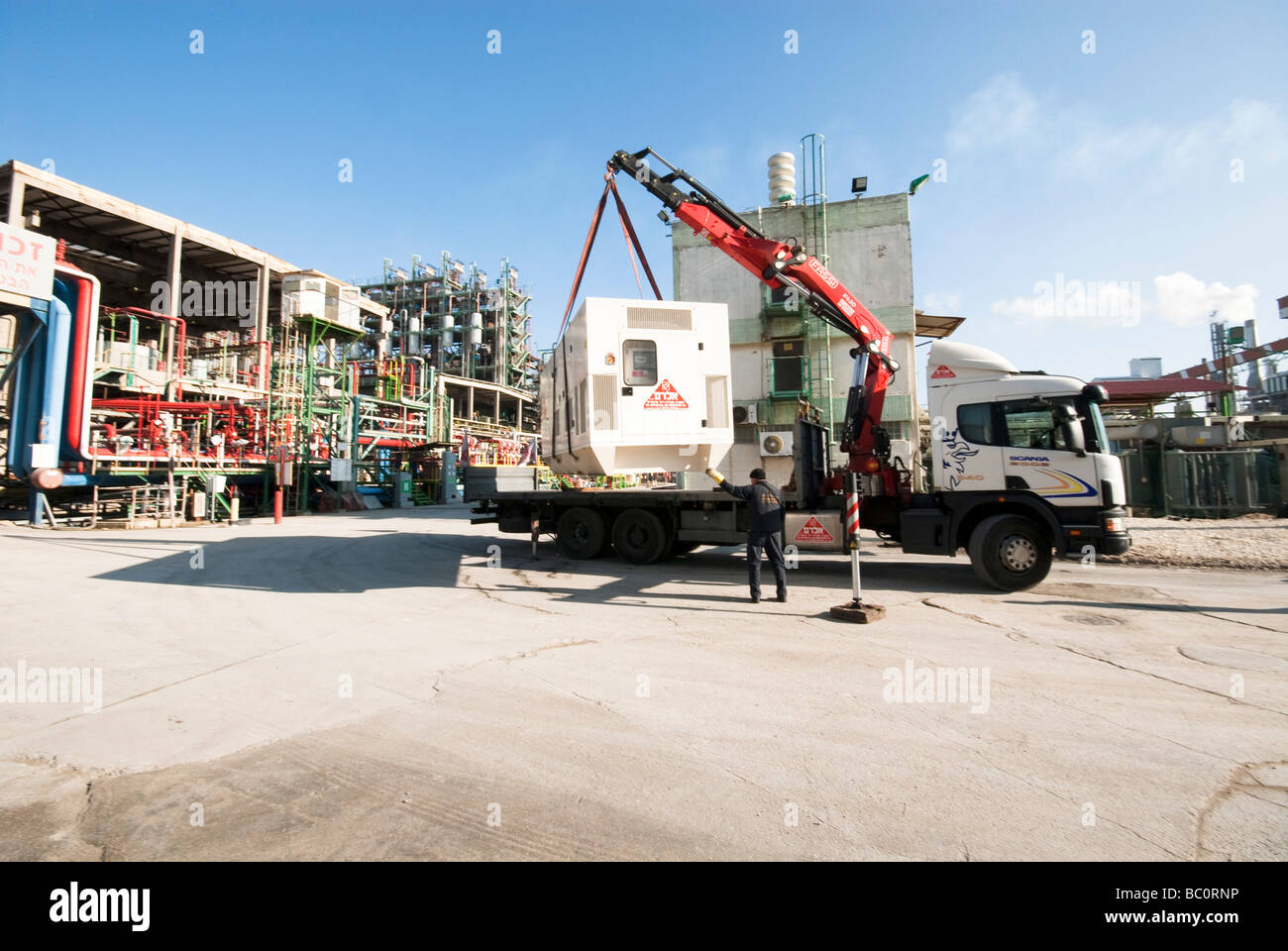 Israel Haifa Petrochemical factory Stock Photo - Alamy