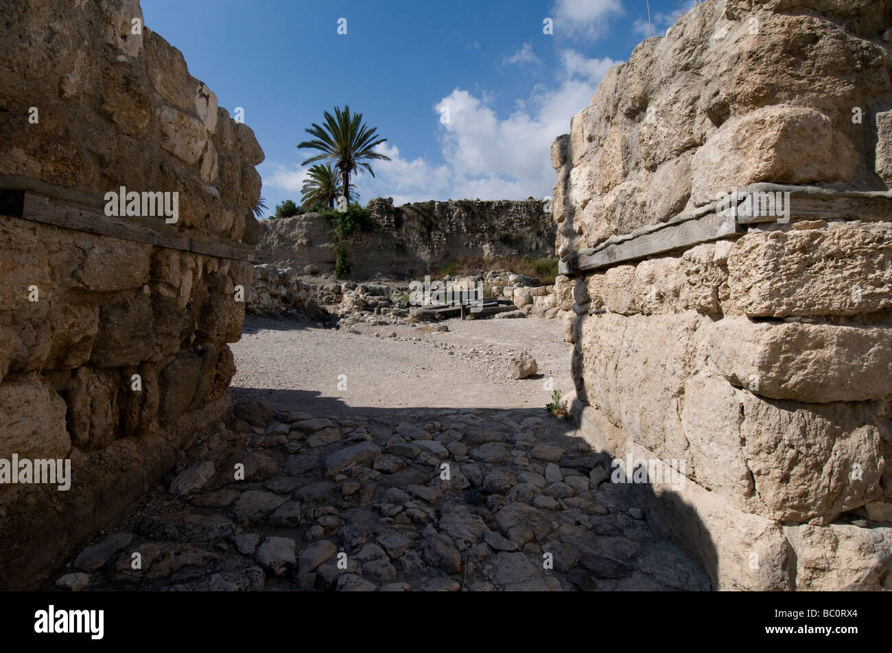 Tel megiddo ancient ruins gates Stock Photo - Alamy