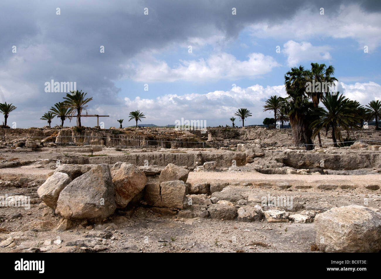 Tel megiddo ancient ruins Israel Stock Photo - Alamy