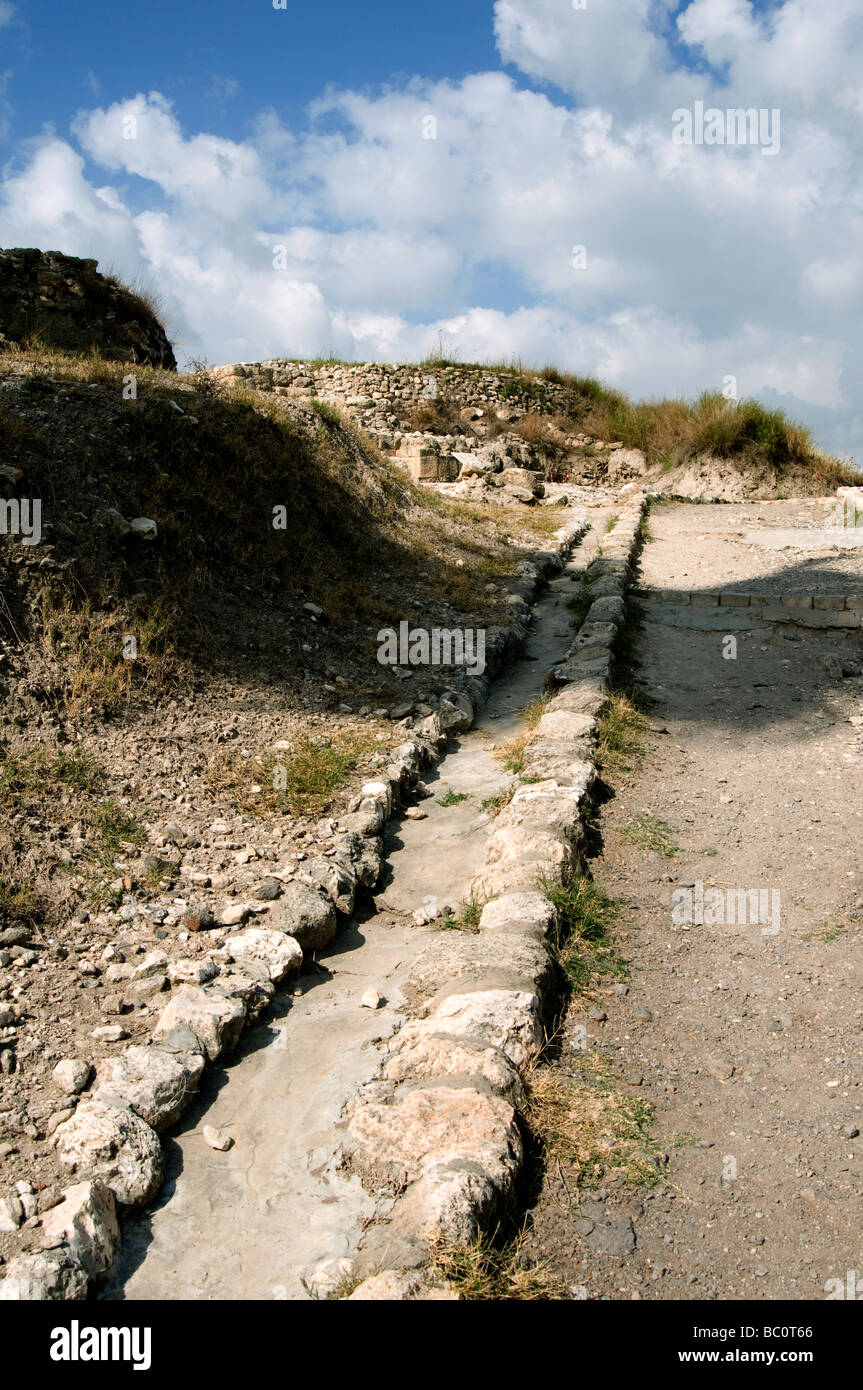 Tel megiddo Israel ancient water channel Stock Photo - Alamy