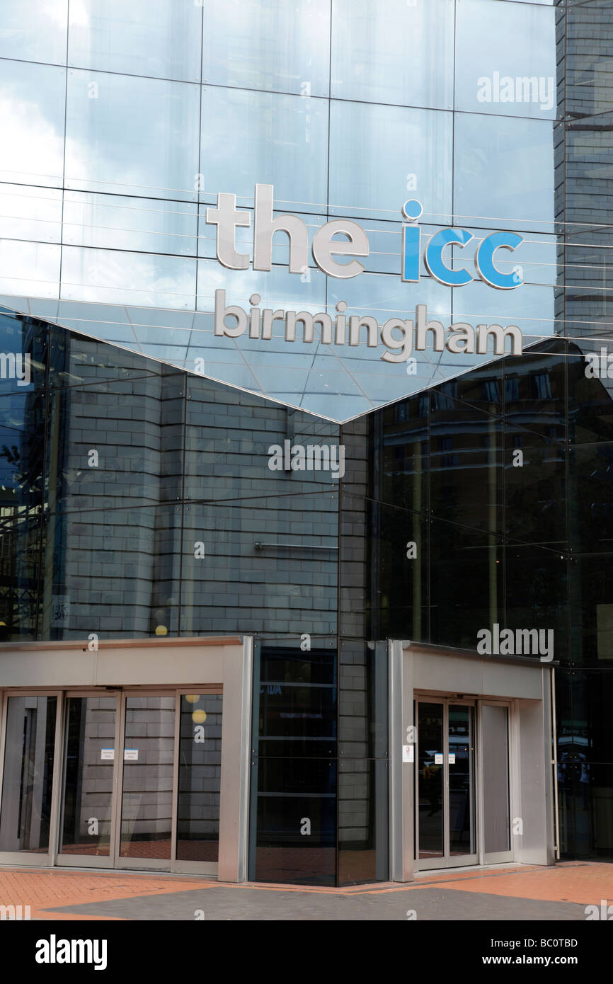 entrance to the icc birmingham from brindley place birmingham uk Stock ...