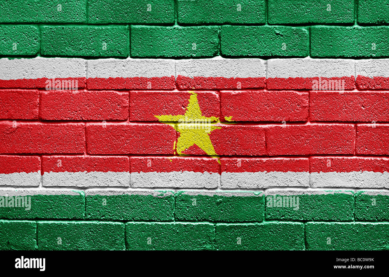 Flag of Suriname Stock Photo - Alamy