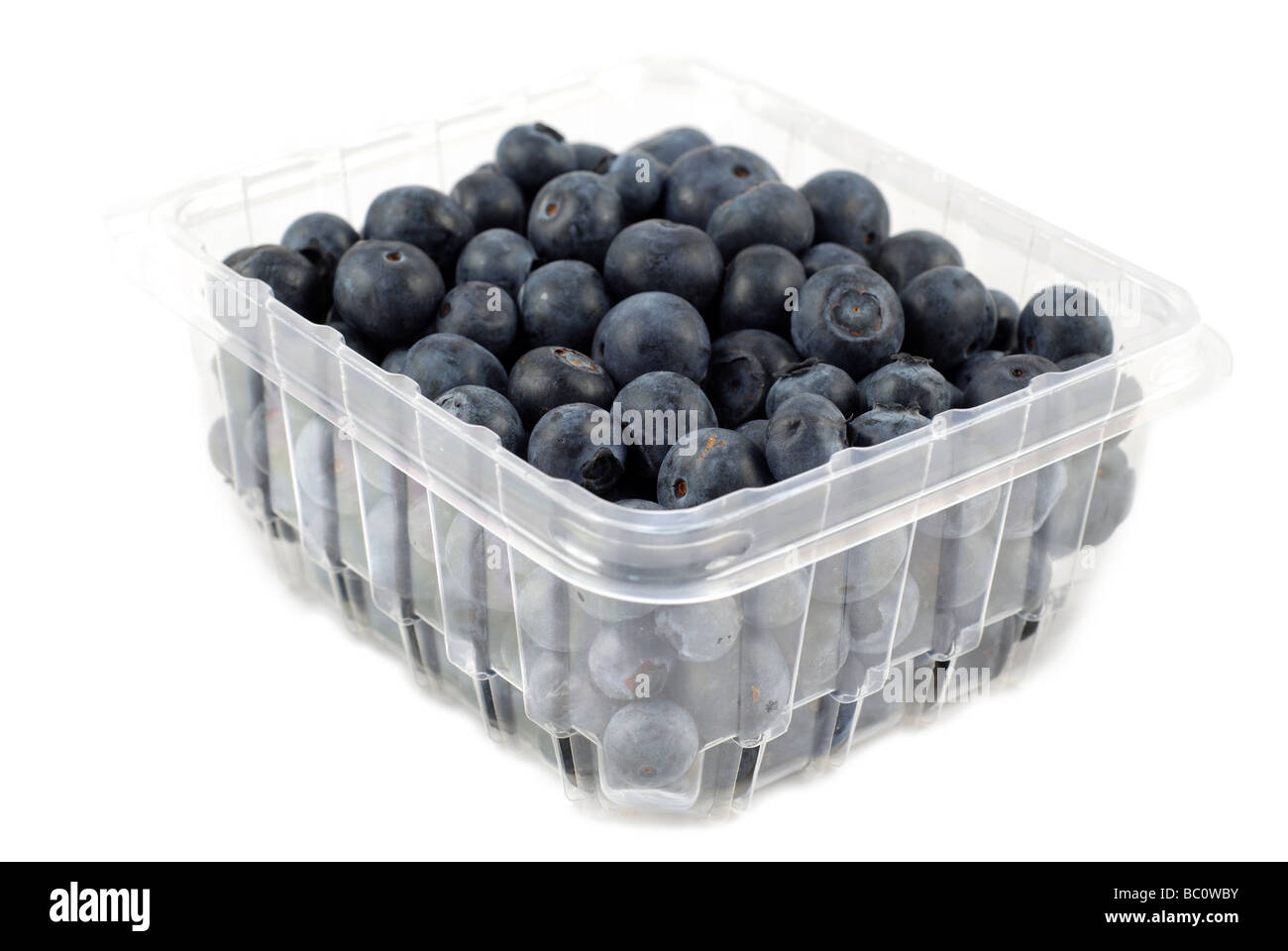 Blueberries container Cut Out Stock Images & Pictures - Alamy