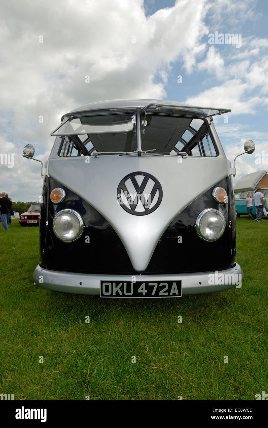 A split screen VW van. Wymeswold, Leicestershire, England Stock Photo ...