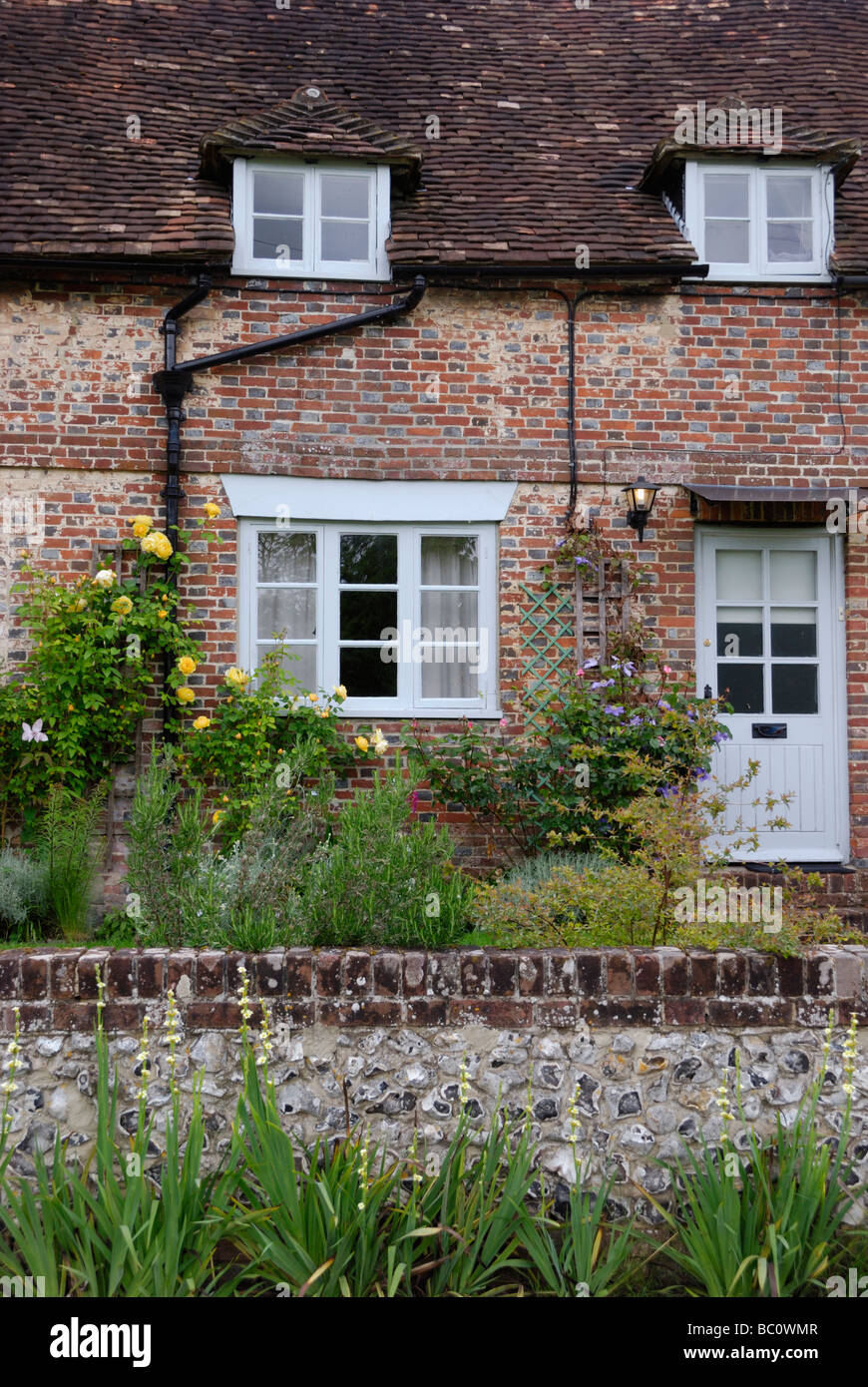 Close up of cottage in the village of Exton Hampshire England Stock ...