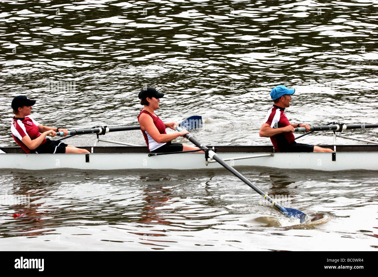 Virginia rowing team at rockett's landing Stock Photo - Alamy