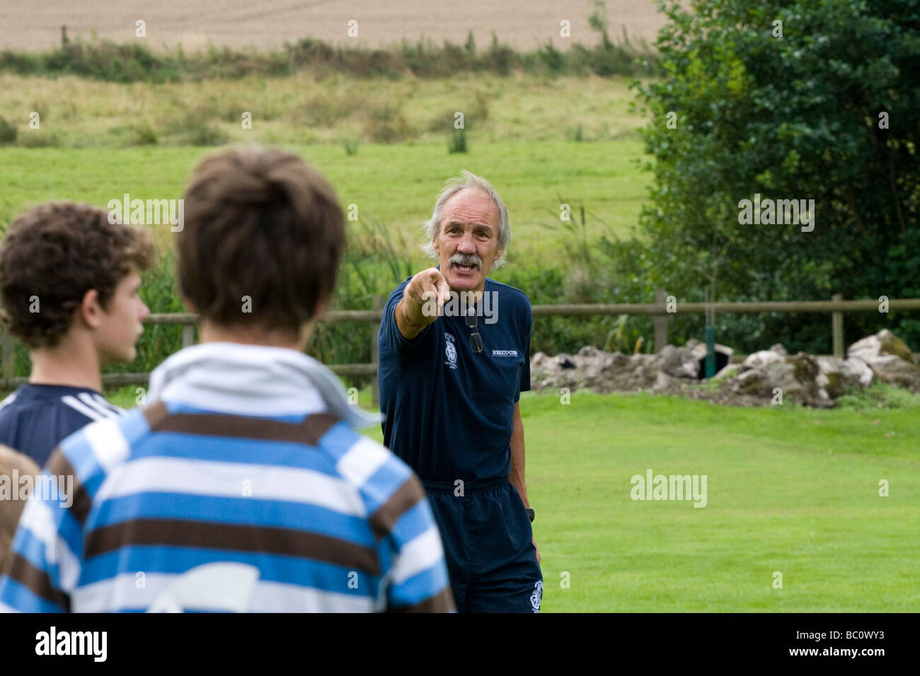 England rugby captain 1977 &1979 Roger Uttley coaches at Suffolk prep ...