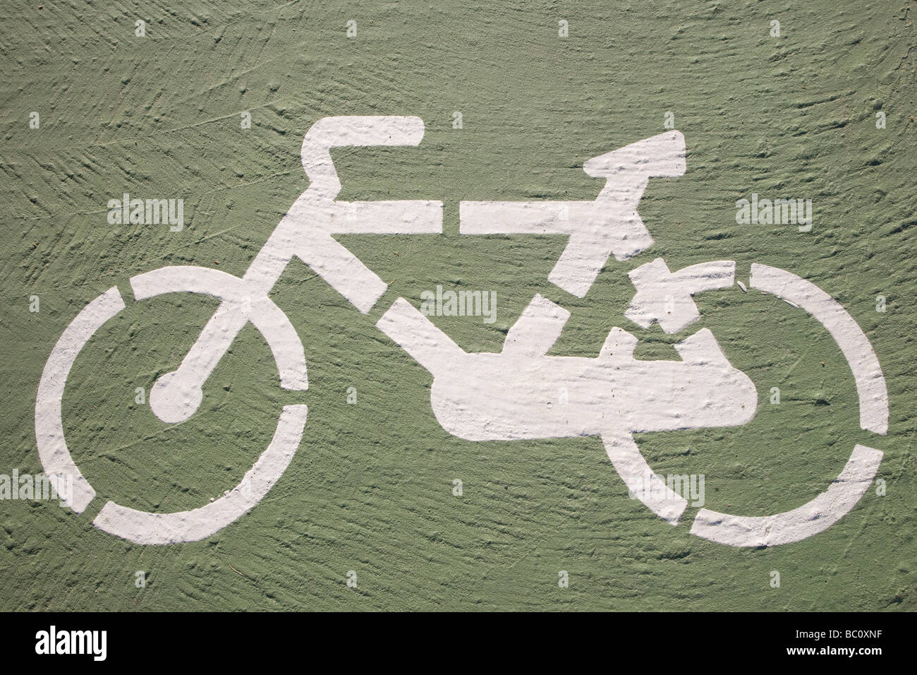 Bicycle Lane Sign Stock Photo - Alamy