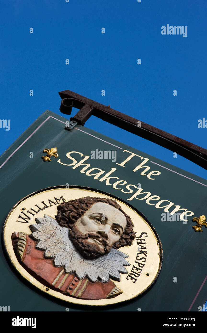 The Shakespeare hotel sign, Stratford Upon Avon, Warwickshire Stock ...