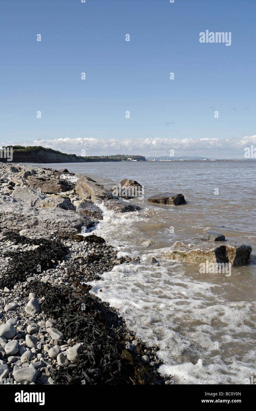 Shoreline at lavernock Point Wales UK Stock Photo - Alamy