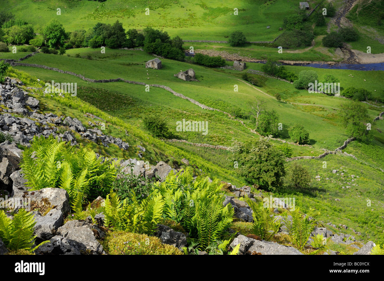 The Pennine Way footpath takes a line along the side of Kisdon Hill ...