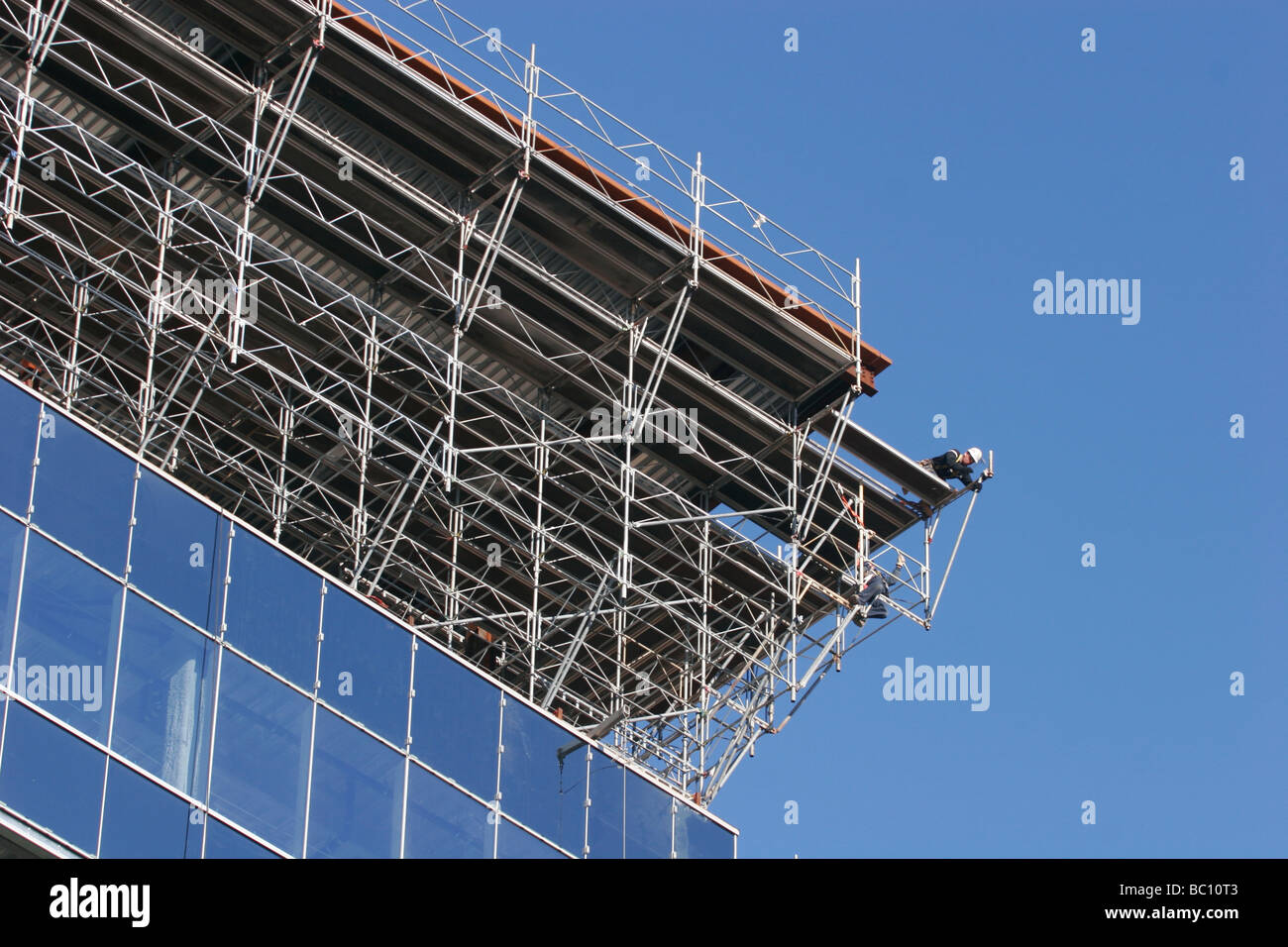 Men working on a high rise building in Richmond Virginia Stock Photo ...