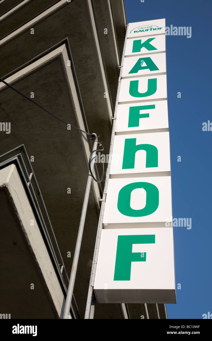 Kaufhof Retail Department Store Sign Cologne Germany Stock Photo - Alamy